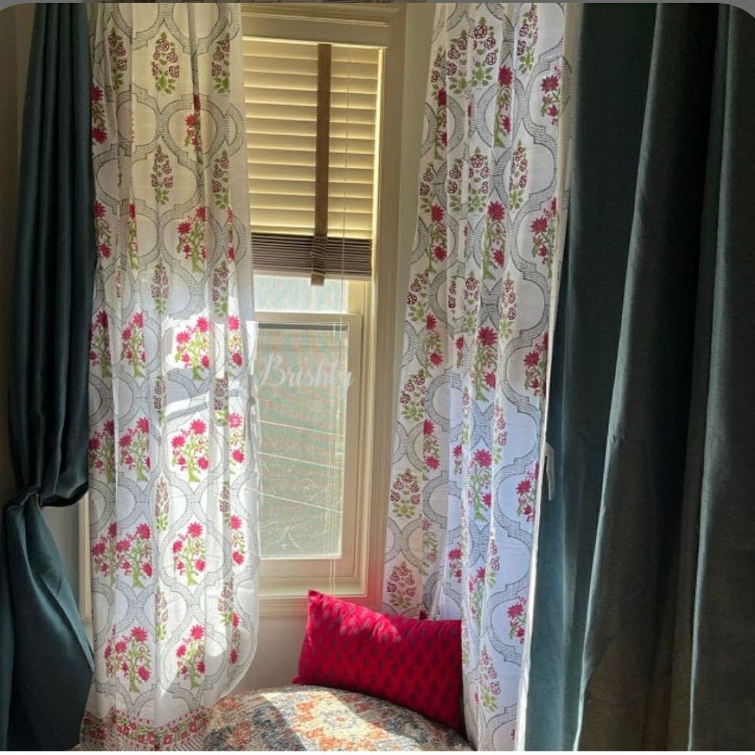 Block printed curtains – Brishty India
